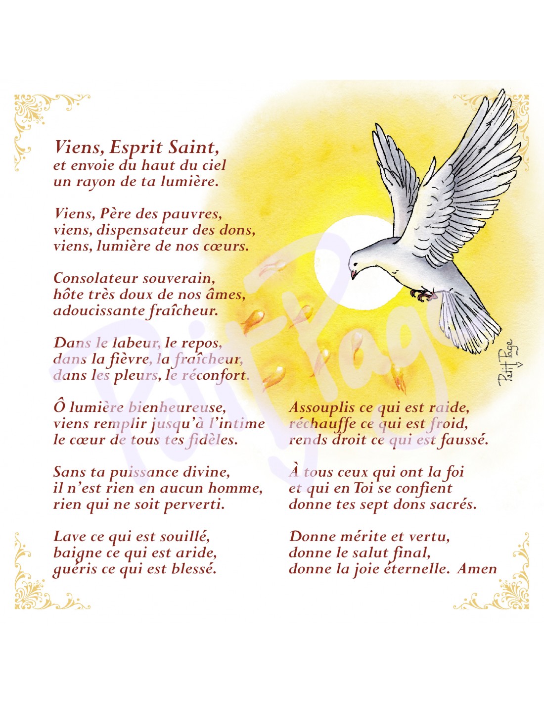 Veni sancte spiritus - Séquence de la Pentecôte - latin