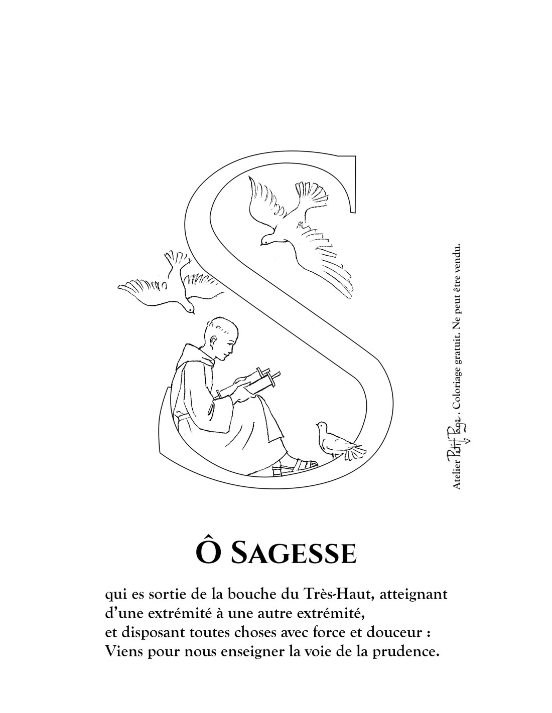 Ô Sagesse - coloriage grandes Ô